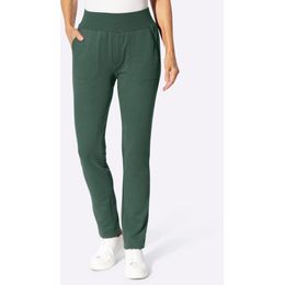 Casual Looks Damen Sweathose, gr&uuml;n, Gr. 46, unifarben, 100% Baumwolle, Hosen
