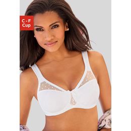 Damen Minimizer-BH, NUANCE BY LASCANA, Gr. 80, wei&szlig;, Microtouch, Obermaterial: 71% Polyamid, 29% Elasthan, BHs, mit B&uuml;gel und wattierten Tr&auml;gern