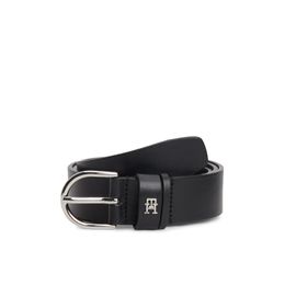 Tommy Hilfiger Damen Lederg&uuml;rtel "ESSENTIAL EFFORTLESS", schwarz, Gr. 95, Obermaterial: 100% Rindsleder, G&uuml;rtel