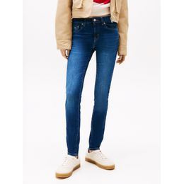 Tommy Jeans Damen Skinny-fit-Jeans "SOPHIE LW SKN", blau, Gr. 30, unifarben, Denim/Jeans, Obermaterial: 92% Baumwolle, 4% Elasthan, 4% Polyester,