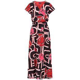 HotSquash Kleid Damen Gr&ouml;&szlig;e 48 pink / knallrot / schwarz Sommerkleid