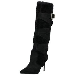 Steve Madden Damen High-Heel-Stiefel "Steve Madden Stiefel Leder/Textil", Gr. 40, schwarz, Leder, Textil, Schuhe