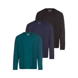 MAN'S WORLD MAN'S WORLD Herren Langarmshirt "neue Farbe ", gr&uuml;n, Basic, Gr. 48, unifarben, Single Jersey, Obermaterial: 100% Baumwolle, Shirts, Langarm,