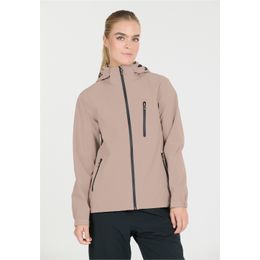 WEATHER REPORT Damen Outdoorjacke "CAMELIA W-PRO15000", beige, Gr. 46, bedruckt, mehrfarbig, 94% Polyester, 6% Elasthan, Jacken, mit wasserdichter