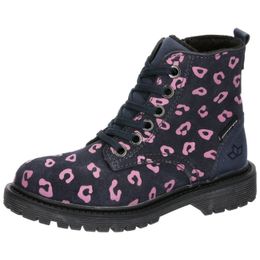 Lico M&auml;dchen Winterstiefel "Trendstiefel Malati", Gr. 30, blau, Veloursleder, Schuhe