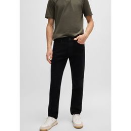 BOSS Orange Herren Slim-fit-Jeans "Delaware Soft-Motion-Denim", schwarz, Gr. 33, unifarben, Denim/Jeans, Obermaterial: 99% Baumwolle, 1% Elasthan,