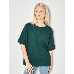 Apricot Damen T-Shirt "Waffelstrick-Top", gr&uuml;n, Gr. 38, uni, Strick, Obermaterial: 80% Baumwolle CO. 20% Polyester PES., Tops