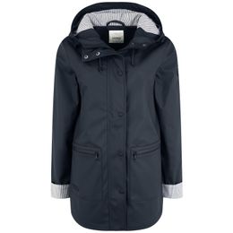 oxmo Damen Regenjacke "Regenjacke OXBecky", blau, Gr. L, Obermaterial: 100% Polyurethan PU., M&auml;ntel