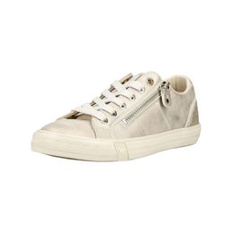 Mustang Shoes Damen Sneaker "Mustang Shoes Sneaker Lederimitat", Gr. 39, beige, Lederimitat, Schuhe