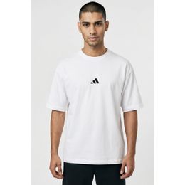 Herren T-Shirt "M FI SL T", wei&szlig;, Gr. XL, adidas Sportswear, Obermaterial: 100% Baumwolle, Shirts, sportlicher Stil, Kurzarm, mit kleinem 3-Streifen
