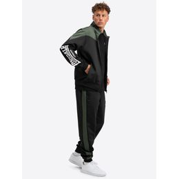 Lonsdale Herren Trainingsanzug "CAUNTON", gr&uuml;n, Gr. XXXL, Obermaterial: 95% Polyester, 5% Elasthan, Sportanz&uuml;ge, mit Eingriffstaschen, aus Polyester