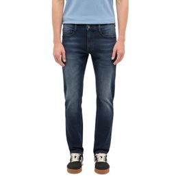 Mustang Herren Slim-fit-Jeans "Herren Style Oregon Slim K", blau, Gr. 32, unifarben, Denim/Jeans, 86% Baumwolle, 13% Polyester, 1% Elasthan, Jeans