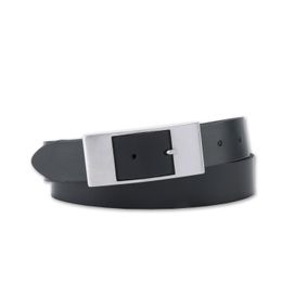 Bernd G&ouml;tz BERND G&Ouml;TZ Damen Lederg&uuml;rtel "Lederg&uuml;rtel mit flacher Rechteckschlie&szlig;e in matter Optik", schwarz, Gr. 100, Rindsleder, G&uuml;rtel