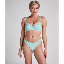 Hunkem&ouml;ller HUNKEM&Ouml;LLER Damen String "Sophie Thong", Gr. M, blau, 62% Polyamid, 27% Polyester, 11% Elasthan, Unterhosen