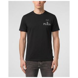 Philipp Plein Herren T-Shirt "Kurzarm-Rundhals-T-Shirt", schwarz, Gr. XXL, Stoff: 100% Baumwolle, Shirts