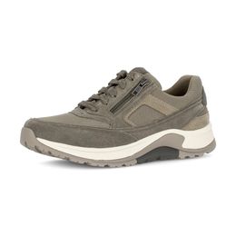 ROLLINGSOFT Herren Keilsneaker, Gr. 11,5, grau, Mesh, Veloursleder, Schuhe, Schn&uuml;rschuh, Halbschuh, Freizeitschuh, Au&szlig;enrei&szlig;verschluss, G-Weite