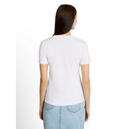 Tom Tailor Damen T-Shirt "Regular"wei&szlig;, Gr. XXXL, unifarben, Single Jersey, Obermaterial: 100% Baumwolle, Shirts