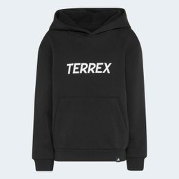 adidas terrex Jungen Kapuzensweatshirt "K MT LOGO HD", schwarz, Gr. 116, Obermaterial: 70% Baumwolle, 30% Polyester, Sweatshirts