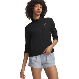 Under Armour Damen Laufjacke "UA VELOCITI TRACK JACKET", schwarz, Gr. XS, Obermaterial: 88% Polyester, 12% Elasthan, Jacken, f&uuml;r Laufen entwickelt,