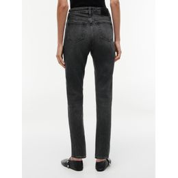 Tommy Jeans Damen Slim-fit-Jeans "LCY MR SLIM RWB CJ6115"denim schwarz, Gr. 25, unifarben, Denim/Jeans, Obermaterial: 99% Baumwolle, 1% Elasthan,