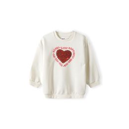 MINOTI Sweatshirt M&auml;dchen Gr&ouml;&szlig;e 86/92 rot / wei&szlig;