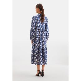 Seidensticker Damen Sommerkleidblau, Gr. 40, bedruckt, 98% Baumwolle, 2% Elasthan, Kleider, 1/1 Kragen Druck