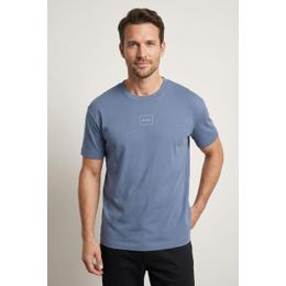 HUGO UNDERWEAR Herren T-Shirt "Laze T-Shirt", Gr. S, blau, Jersey, Obermaterial: 95% Baumwolle, 5% Elasthan, Shirts, mit Rundhalsausschnitt
