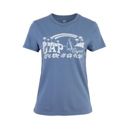 GAP Tall T-Shirt Damen Gr&ouml;&szlig;e M rauchblau / wei&szlig;