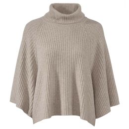 Junghans 1954 Kaschmir-Poncho, 46 - Greige, aus Kaschmir