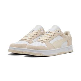 Puma Herren Sneaker "REBOUND SLAM SD", Gr. 42,5, beige, Leder, mehrfarbig, Schuhe
