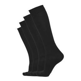 s.Oliver Damen Kniestr&uuml;mpfe "originals", Gr. 43, schwarz, Baumwollmischung, unifarben, Socken, mit elastischem Bund