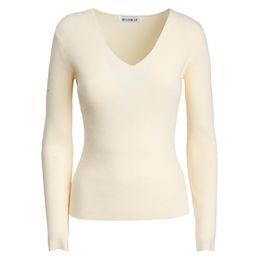 Influencer Pullover Damen Gr&ouml;&szlig;e L offwhite