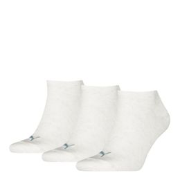 Puma Herren Sneakersocken "Puma UNISEX SNEAKER PLAIN 3P", Gr. 43, beige, Baumwollmischung, Socken, mit kleinem Logo