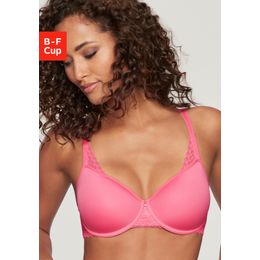 Lascana Damen Minimizer-BH, Gr. 85, pink, Microtouch, Obermaterial: 87% Polyamid, 13% Elasthan, BHs, mit Spacer-Schalen und B&uuml;gel &ndash; auch ideal f&uuml;r