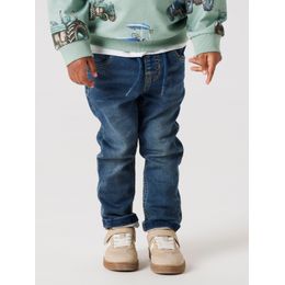 name it Jungen Schlupfjeans "NMMRYAN SLIM SWE JEANS 2472-TH NOOS", blau, Gr. 116, leichte Abriebeffekte, Denim/Jeans, Obermaterial: 70% Baumwolle,