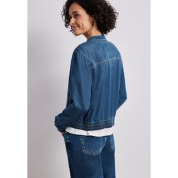 Street One Damen Jeansjacke, blau, Gr. 40, unifarben, Jeans, 100% Baumwolle, Jacken, im Denim-Style