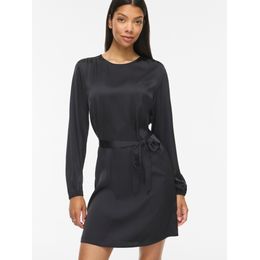 Vila Damen Minikleid "VIENNA RAVENNA L/S O-NECK DRESS - NOOS", schwarz, Gr. 44, unifarben, Obermaterial: 100% Polyester, Kleider, lockere Passform,