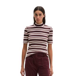 Marc O'Polo MARC O'POLO Damen T-Shirt "aus weichem Baumwoll-Modal-Stretch-Jersey", braun, Basic, Gr. XXL, gestreift, Obermaterial: 58% Baumwolle, 38% Modal, 4%