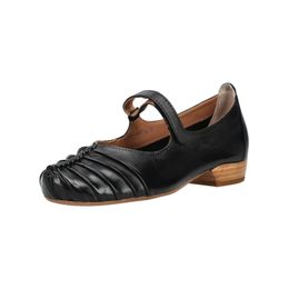 Everybody Damen Riemchenballerina "Everybody Ballerinas Glattleder", Gr. 38, schwarz, Glattleder, Schuhe