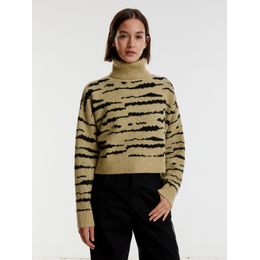 EDITED Pullover 'Enissa' Damen Gr&ouml;&szlig;e S gr&uuml;n / schwarz