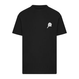 MisterTee Herren T-Shirt "MisterTee Padel Society Pro Player Padel Club Tee", schwarz, Gr. XXL, bedruckt, 100% Baumwolle, Shirts