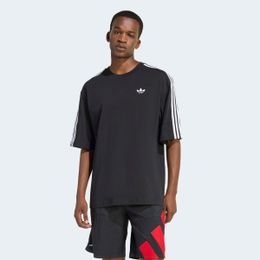 Herren T-Shirt "ADICOLOR 3-STREIFEN OVERSIZE", schwarz, Gr. XL, adidas originals, Obermaterial: 100% Baumwolle, Shirts