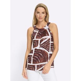 Heine Blouse female size XXXL Chocolate / White