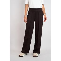 Seidel Moden Damen Stoffhose, braun, Gr. 34, unifarben, Web, Obermaterial: 50% Polyester, 45% Viskose, 4% Elasthan, 1% sonstige Fasern, Hosen, mit