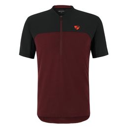 Ziener Herren Radtrikot "NARIUS-Z", rot, Gr. 54, Obermaterial: 85% Polyester, 15% Baumwolle. Obermaterial 2: 100% Polyester, Trikots