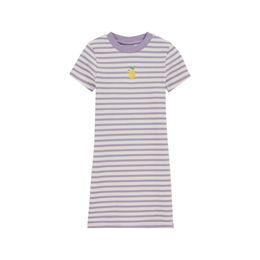 WE Fashion Kleid M&auml;dchen Gr&ouml;&szlig;e 122/128 limone / lila / wei&szlig;