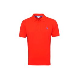 U.S. Polo Assn. Poloshirt Herren Gr&ouml;&szlig;e XL himmelblau / neonrot