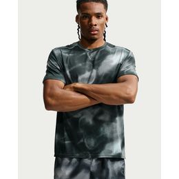 Nike Herren Laufshirt "Nike Miler Men's Dri-FIT UV Short-Sleeve Running Top", gr&uuml;n, Gr. M, Obermaterial: 100% Polyester, Shirts, mit Kurzarm-Design,