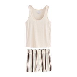 next Shorty Damen Gr&ouml;&szlig;e 5XL creme / schoko Sommerkleid