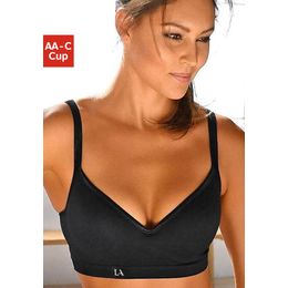 active by Lascana LASCANA ACTIVE Damen Sport-Push-up-BH, Gr. 75, schwarz, Microtouch, Obermaterial: 85% Polyamid, 15% Elasthan, BHs, mit B&uuml;gel und eingearbeiteten